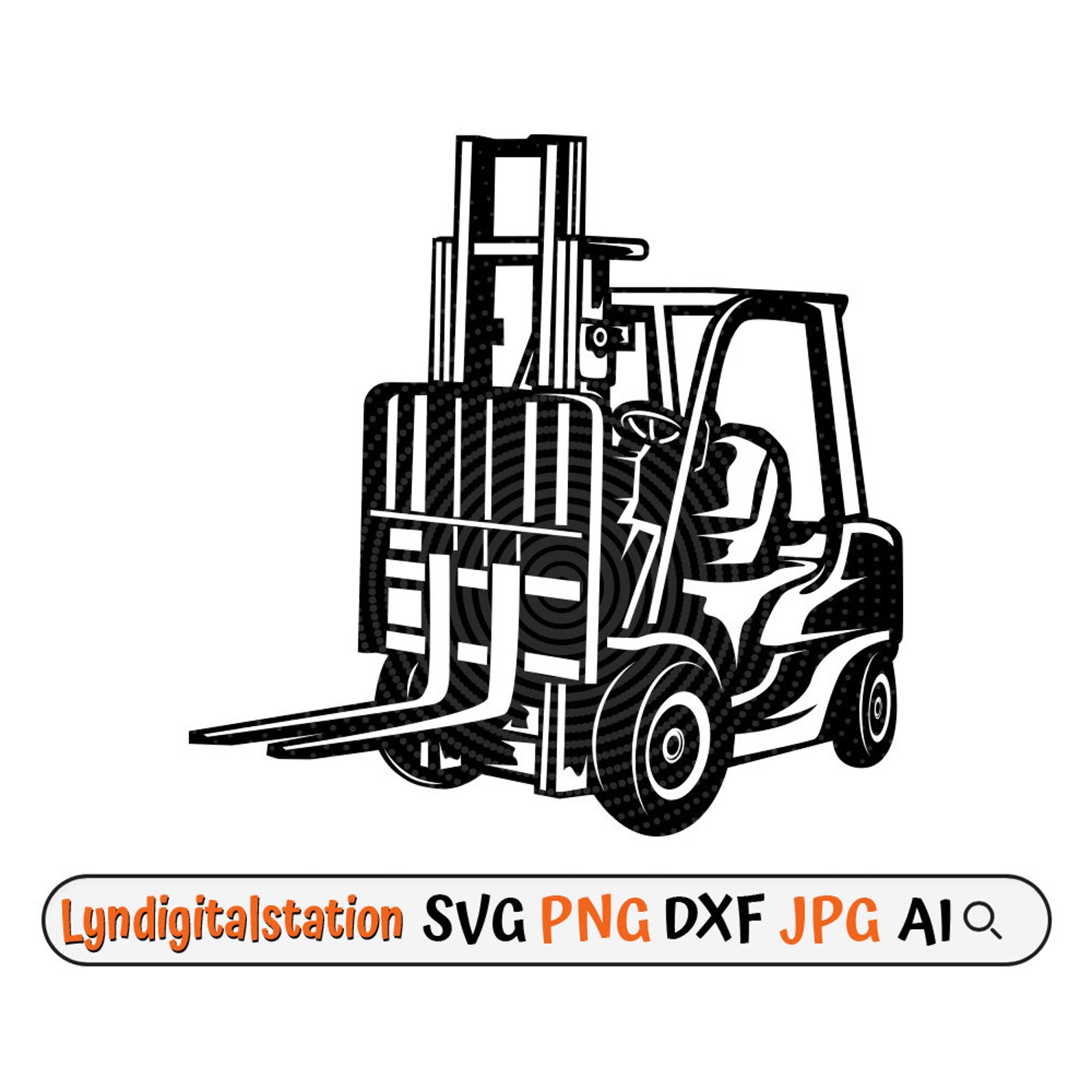 Forklift Svg Fork Truck Clipart Small Industrial Vehicle Cut File Lift ...