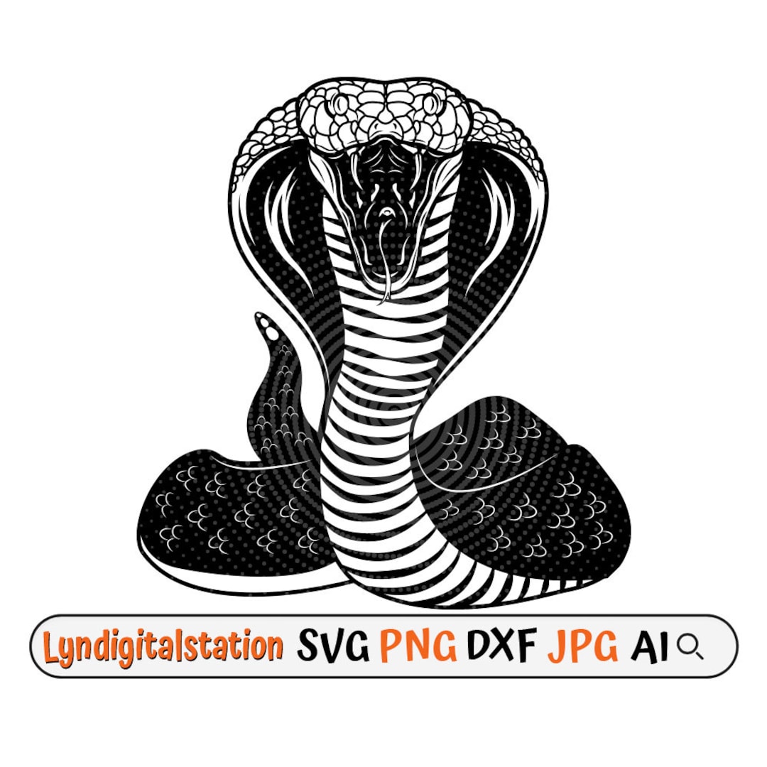 Cobra Svg | Cobra Snake Clipart | Cobra Cut File | Snake Stencil ...