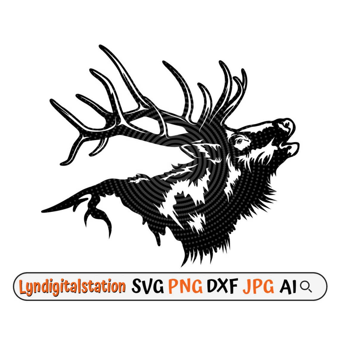 ELK Svg | Stag Clipart | Hart Cut File | Moose Stencil | Elk Deer ...