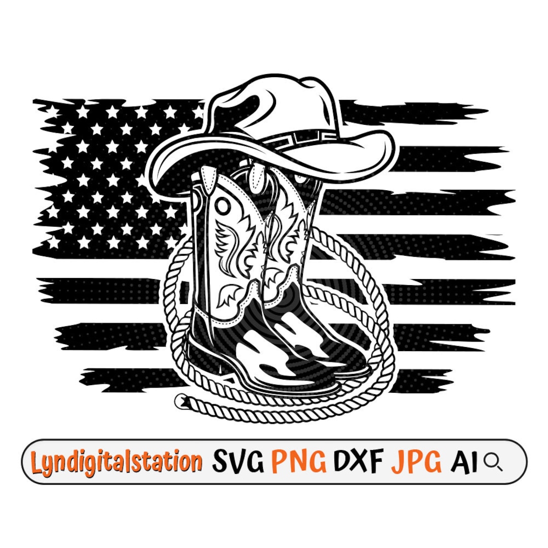 US Cowboy Gear Svg | Cowboy Clipart | Western Farm Life Cut File ...