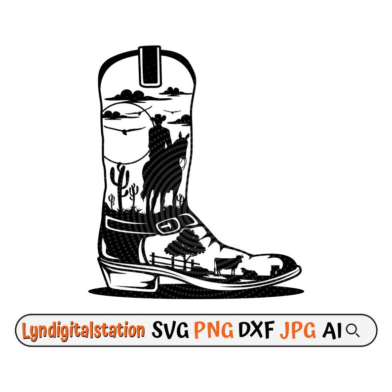 Cowboy Svg Cowboy Boots Clipart Western Life Cut File - Etsy