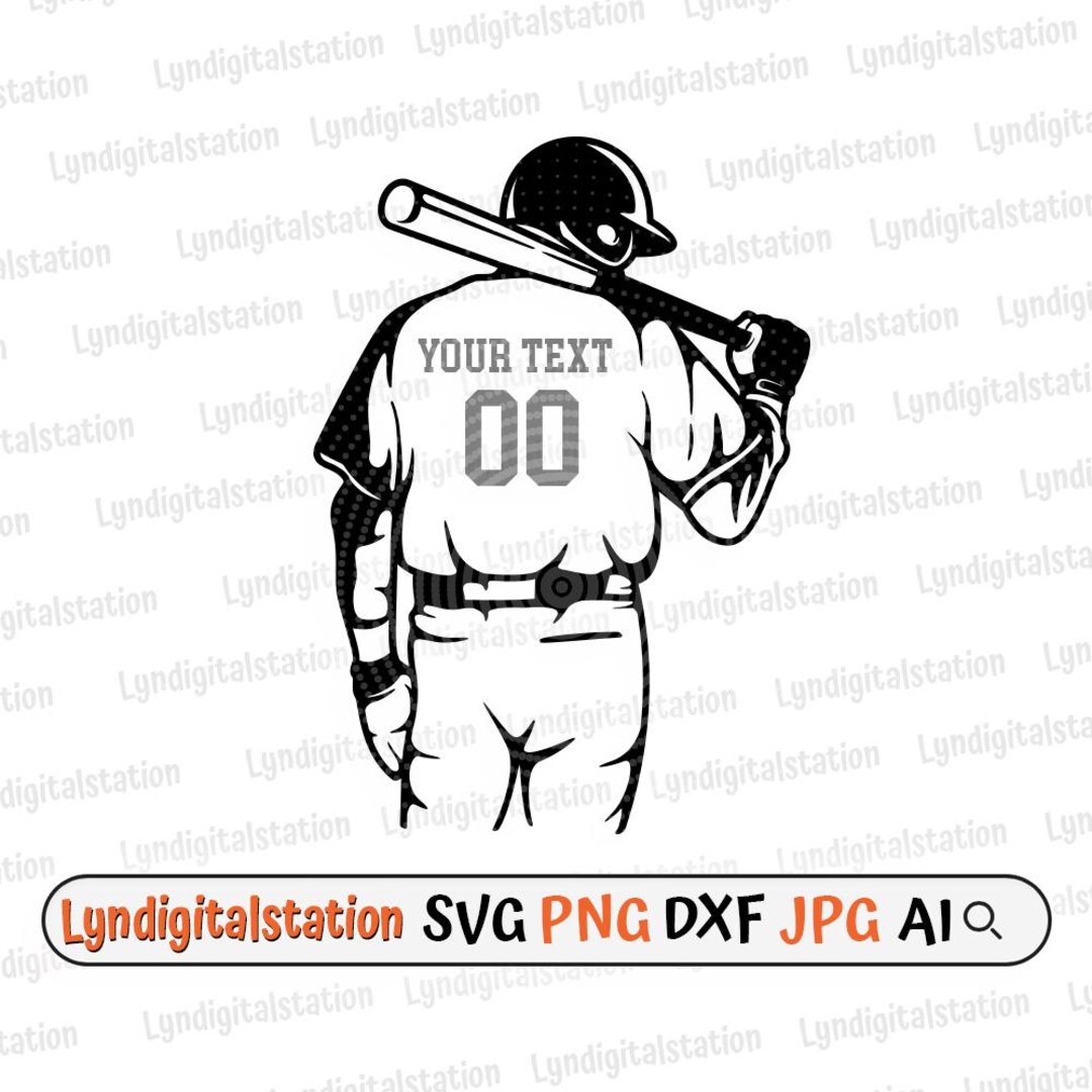 Baseball Player Svg | Baseball Game Clipart | Personalized Name Cut ...