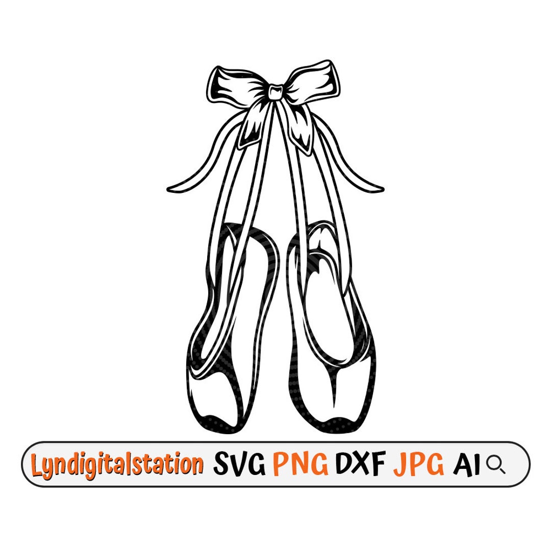Ballerina Shoes Svg | Ballet Shoe Clipart | Pointe Shoes Cut File ...