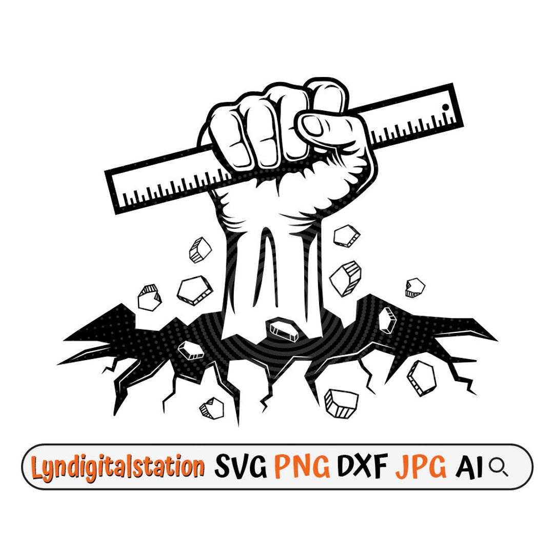 Fist Ruler Svg | Mathematical Tool Clipart | Smashing Floor Cut File ...