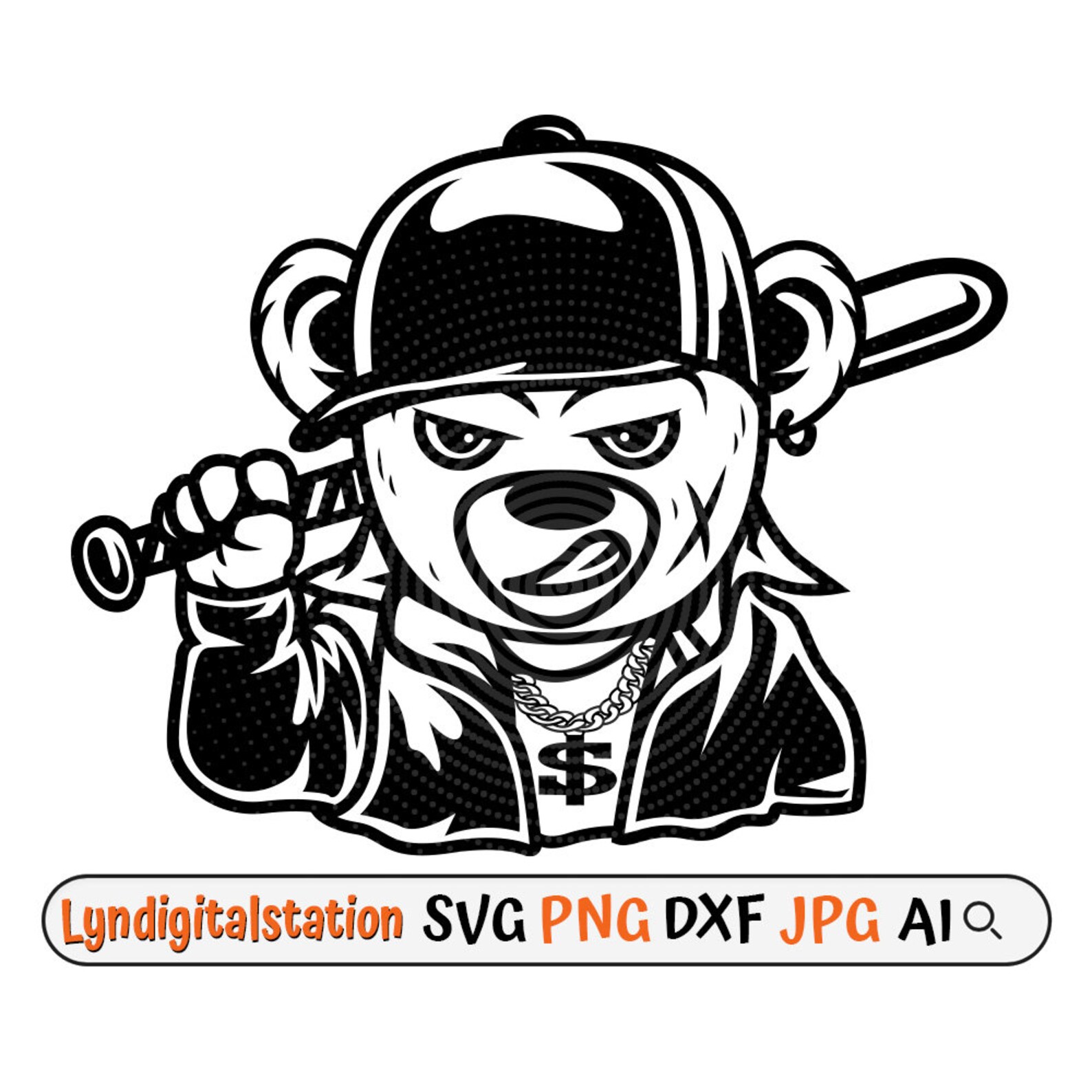 Teddy Gangsta Svg | Mafia Bear Clipart | Hipster Bear Cut File | US ...