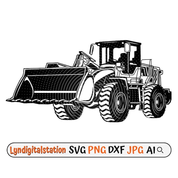 Construction Front Loader Svg - Etsy