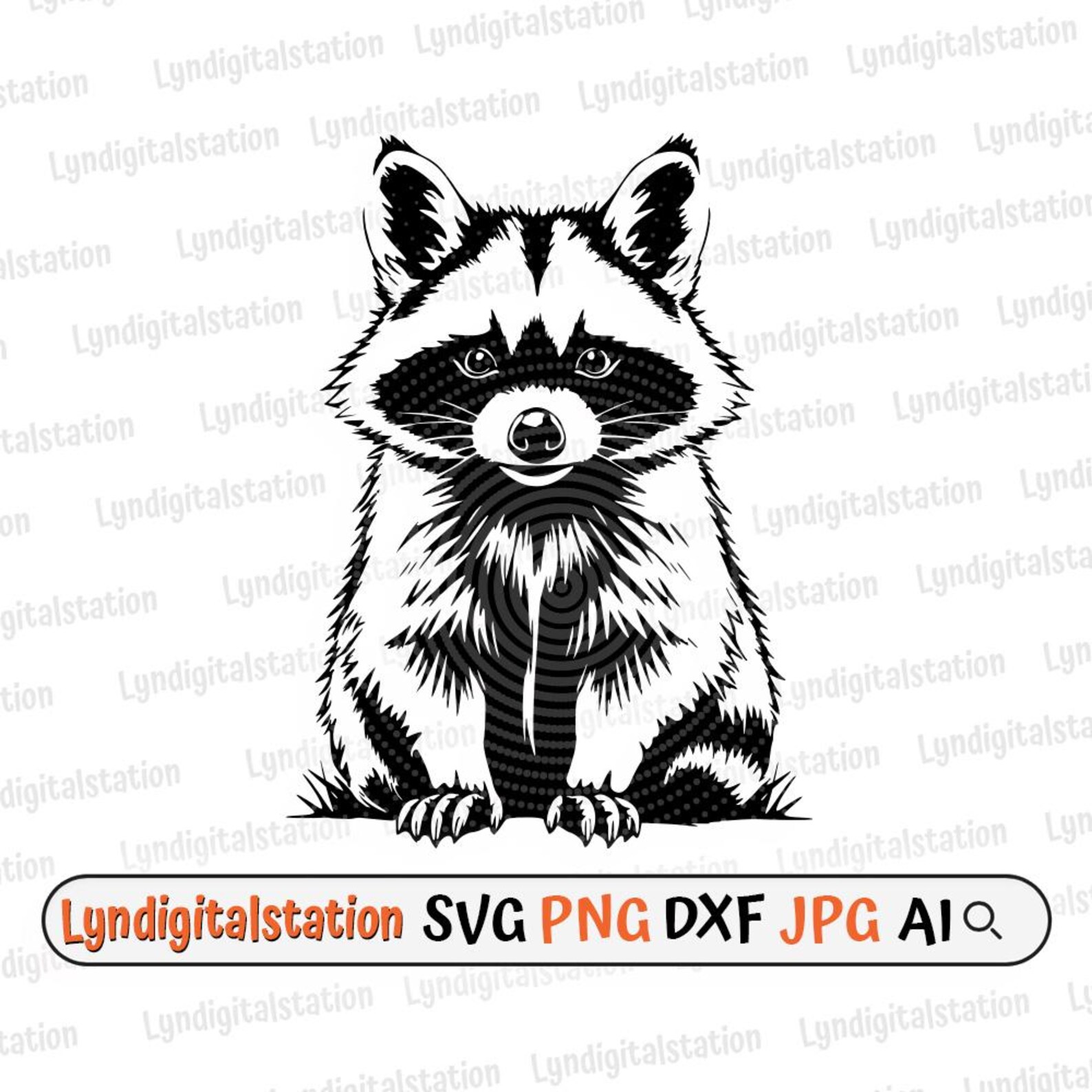 Raccoon Svg | Scavenger Clipart | Nocturnal Mammal Cut File | Fat ...