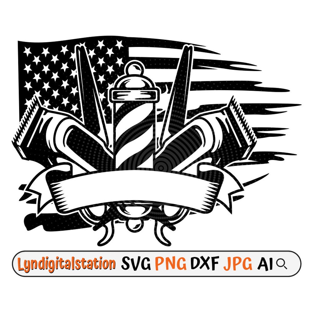 US Barber Tools Svg | Barber Clippers Clipart | Salon Cut File | Hair ...