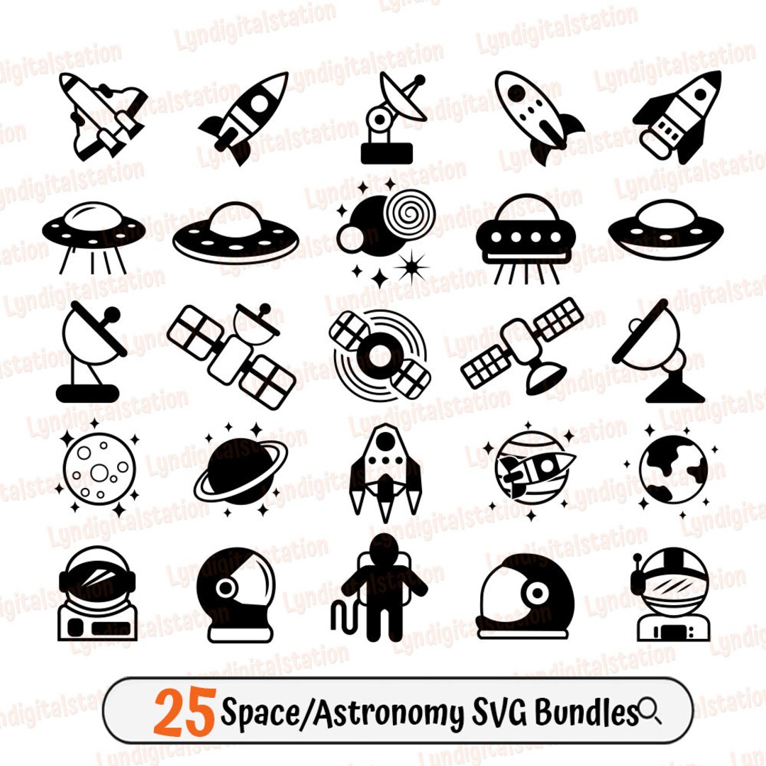 25 Space / Astronomy Bundles Svg | Outer Space Clipart | Space Shuttle ...