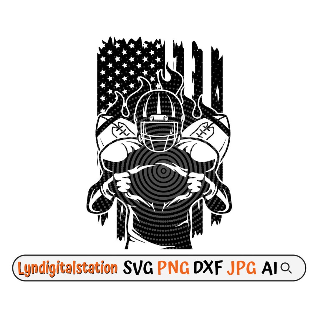 US American Football Svg | Football Player Clipart | Football Season ...