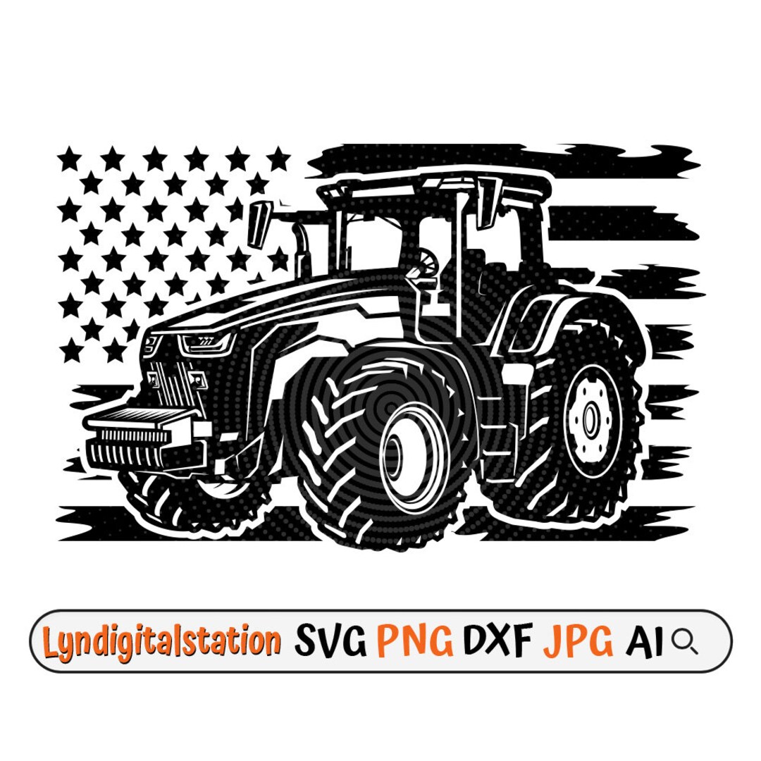 US Tractor Svg | Equipment Clipart | US Truck Operator Cut File ...