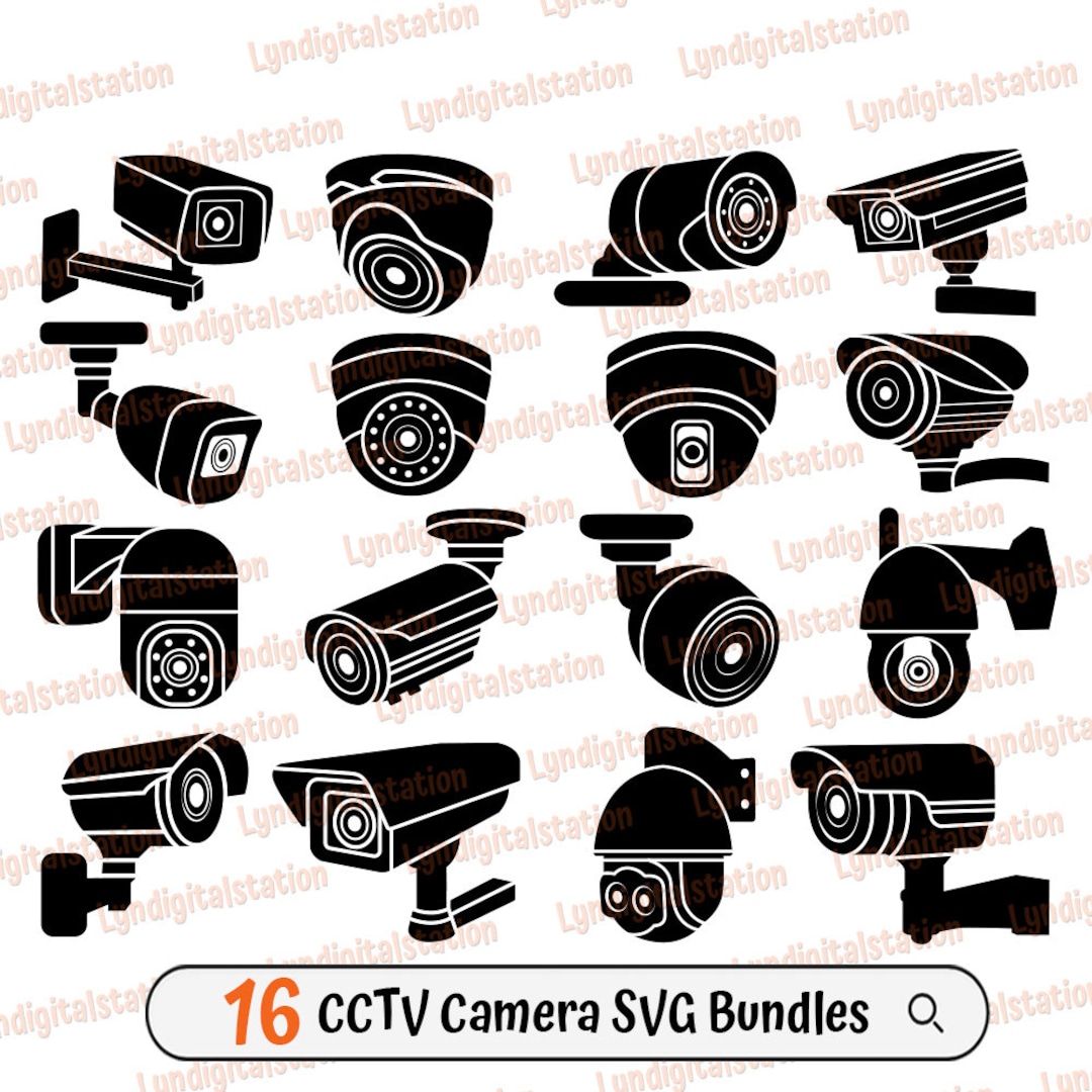 CCTV Bundles Svg | Clipart | Surveillance Camera Cut File | Camera ...