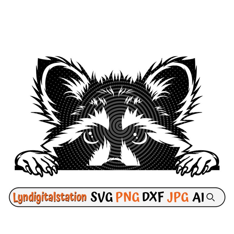 Raccoon Svg Peeking Raccoon Clipart Curios Rodent Cut File Peekaboo ...