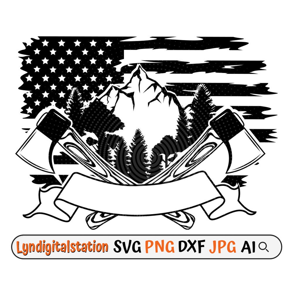 US Log Axe-lumberjack Svg | Timber Wood Cutter Clipart | Wood Axe Cut ...