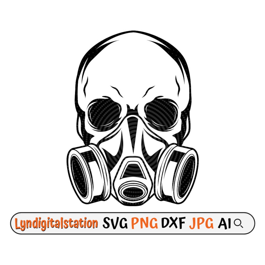 Skull Gas Mask Svg | Gasmask Clipart | Firefighter Breathing Apparatus ...