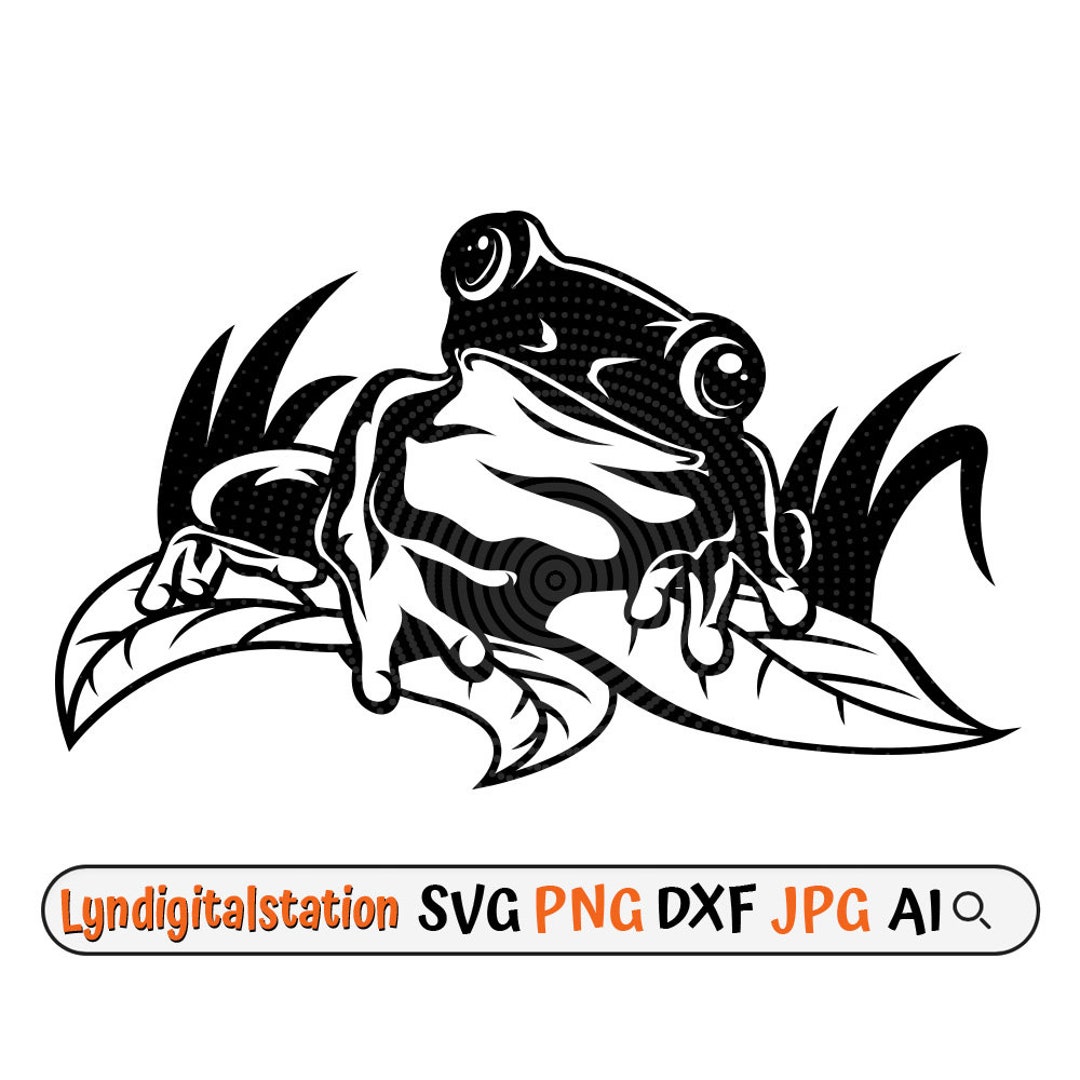 Frog Peeking Svg Toads Peekaboo Clipart Tailless Amphibians Cut File ...