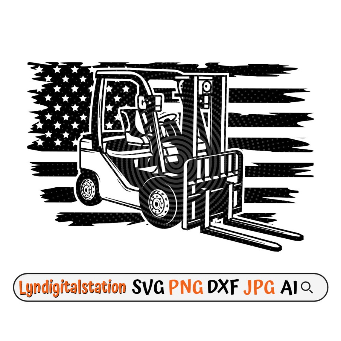 US Forklift Svg | Small Industrial Vehicle Clipart | Lift Truck Cut ...