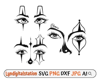 Clown Eye Stencil - Etsy