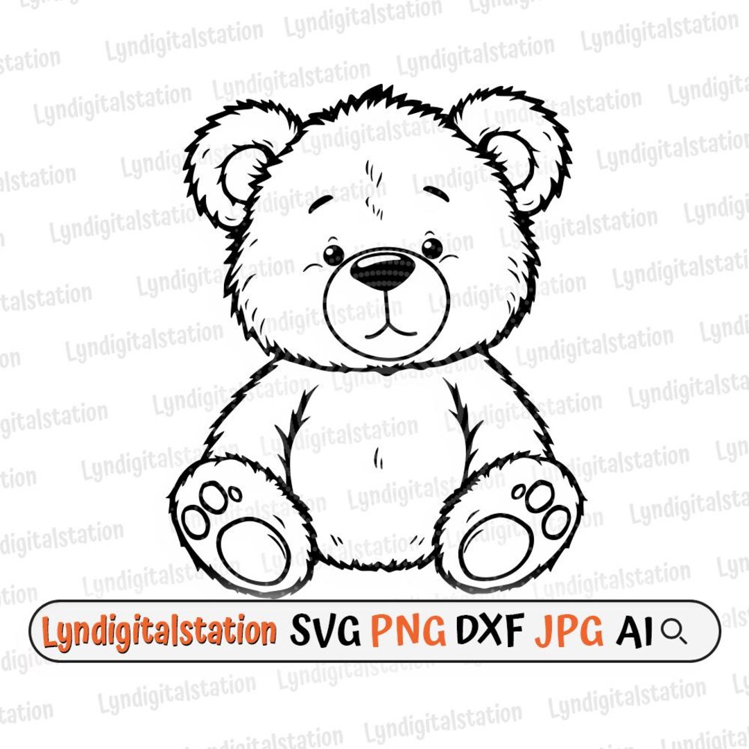 Cute Teddy Bear Svg | Animal Cub Clipart| Teddy Bear Cut File | Zoo ...