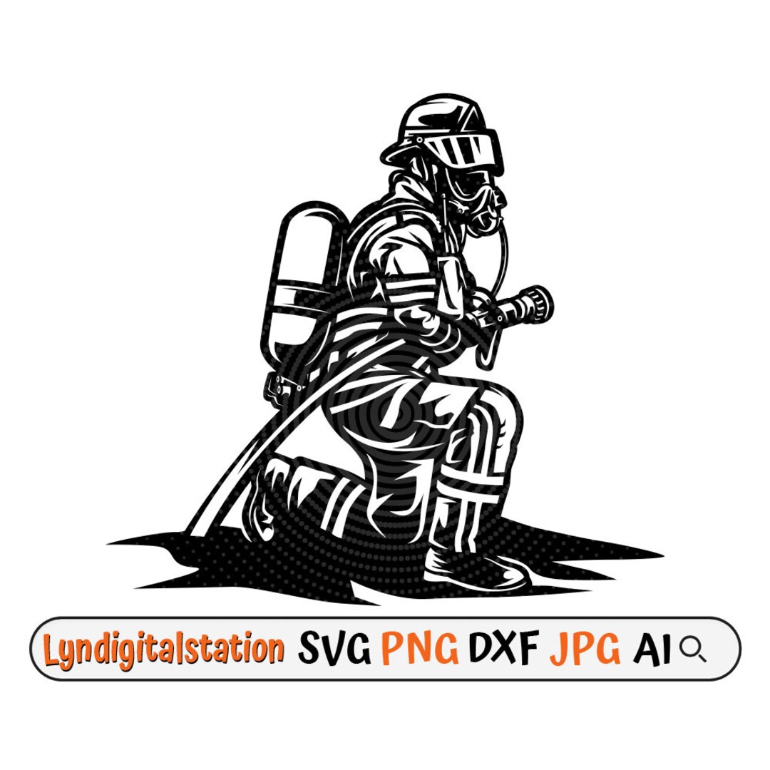 Fire Fighter Svg | Fireman Clipart | Fire Station Cut File | Dad Gift ...