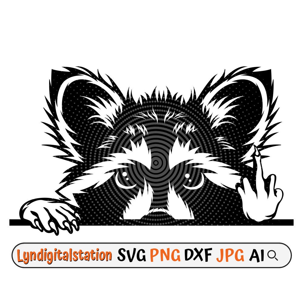 Raccoon Fuck You Svg | Raccoon Clipart | Middle Finger Cut File ...
