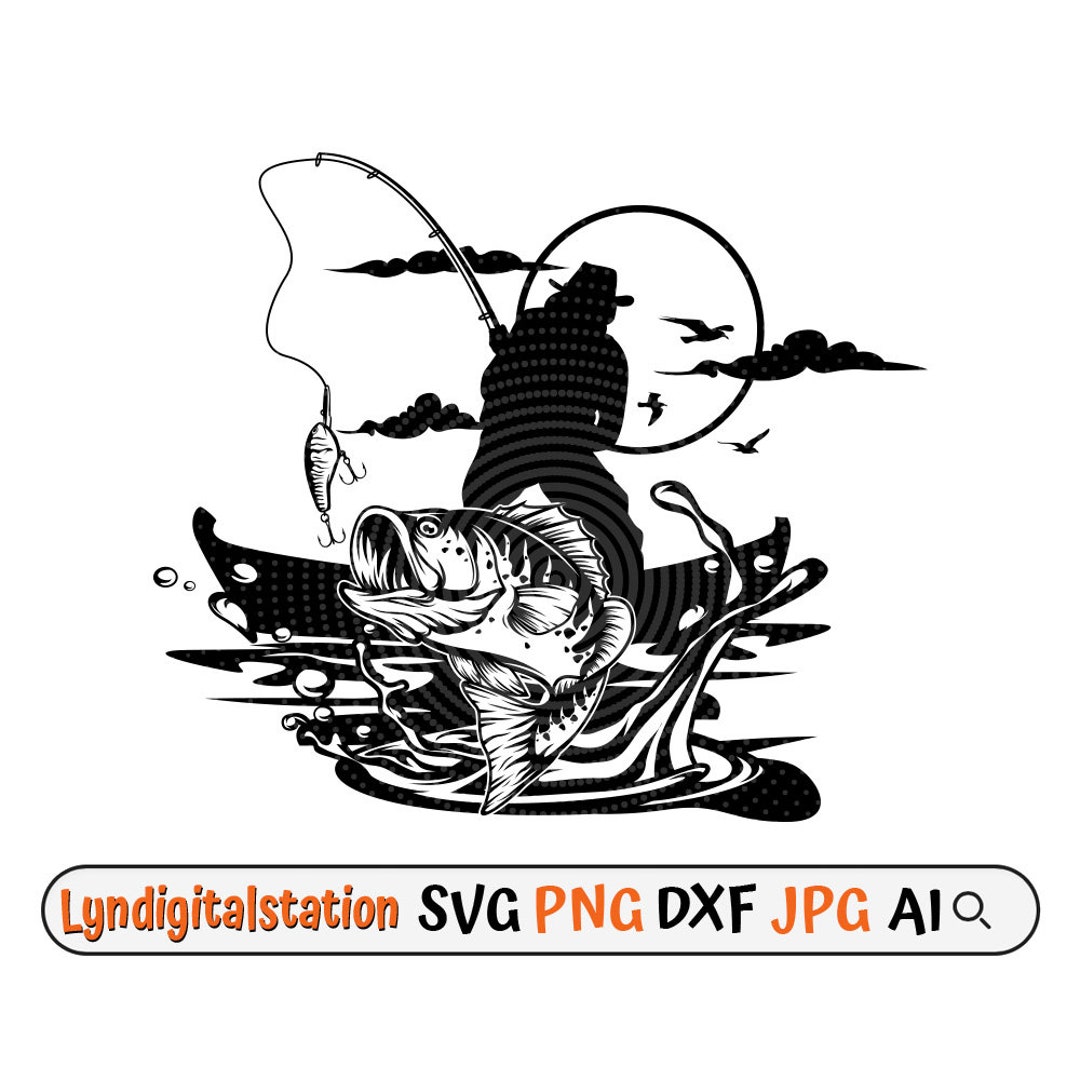Grouper Fish Scene Svg | Grouper Fish Clipart | Angler Dad Gift Idea ...