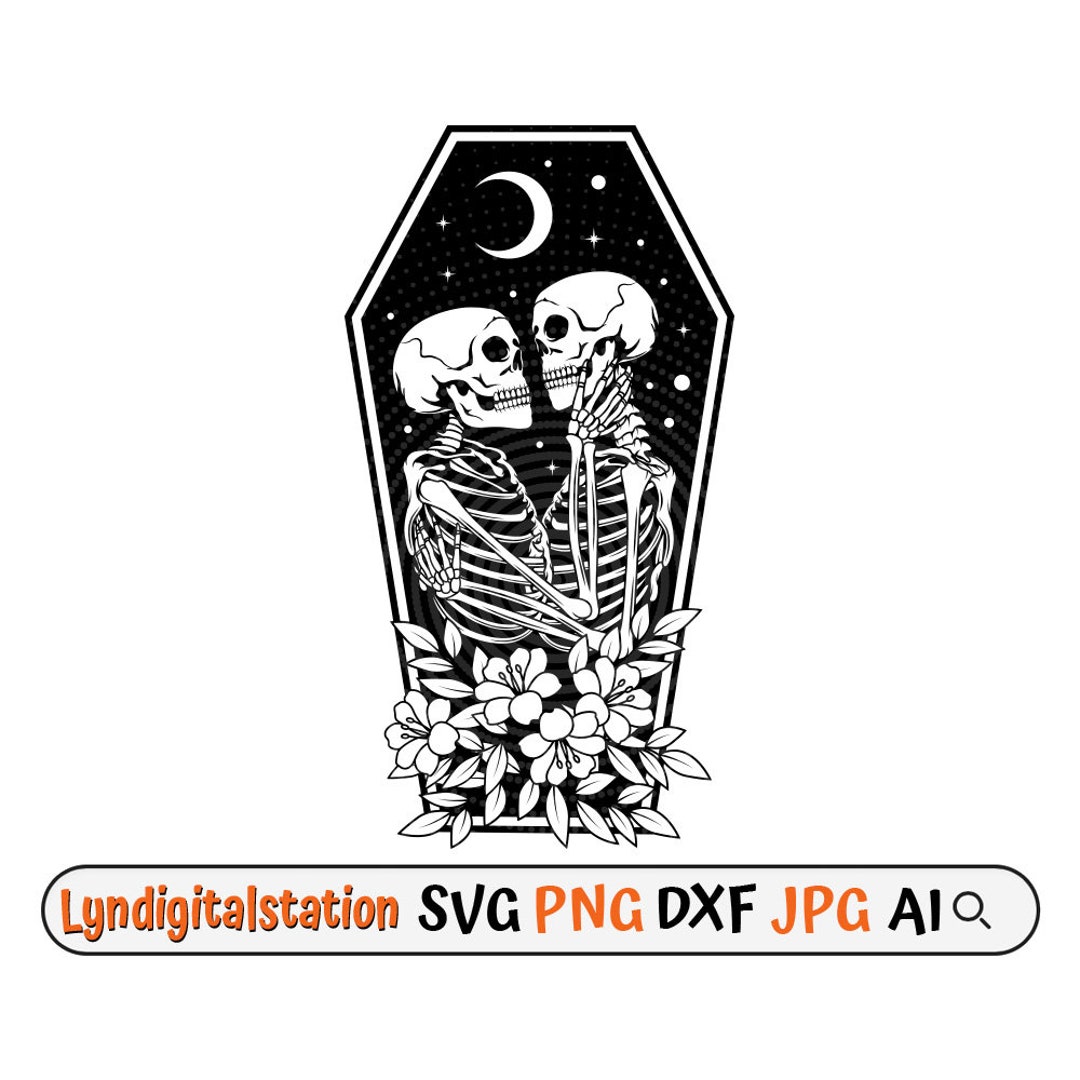 Lover Skeleton Svg | Dead Lover Clipart | Dead Romance Cut File ...