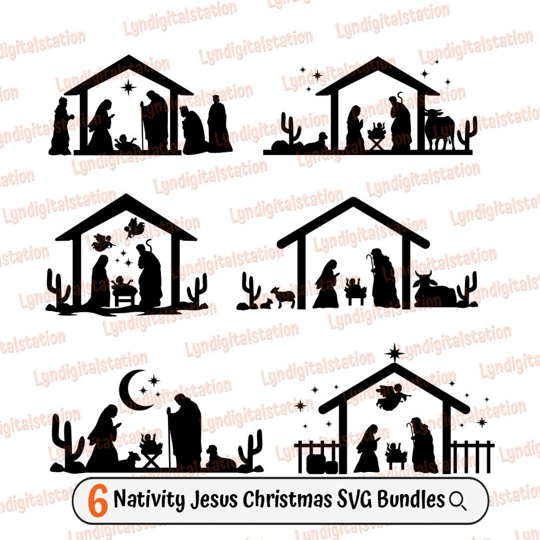 Nativity Bundles Svg | Nativity Clipart | Christmas Decoration Cut File ...