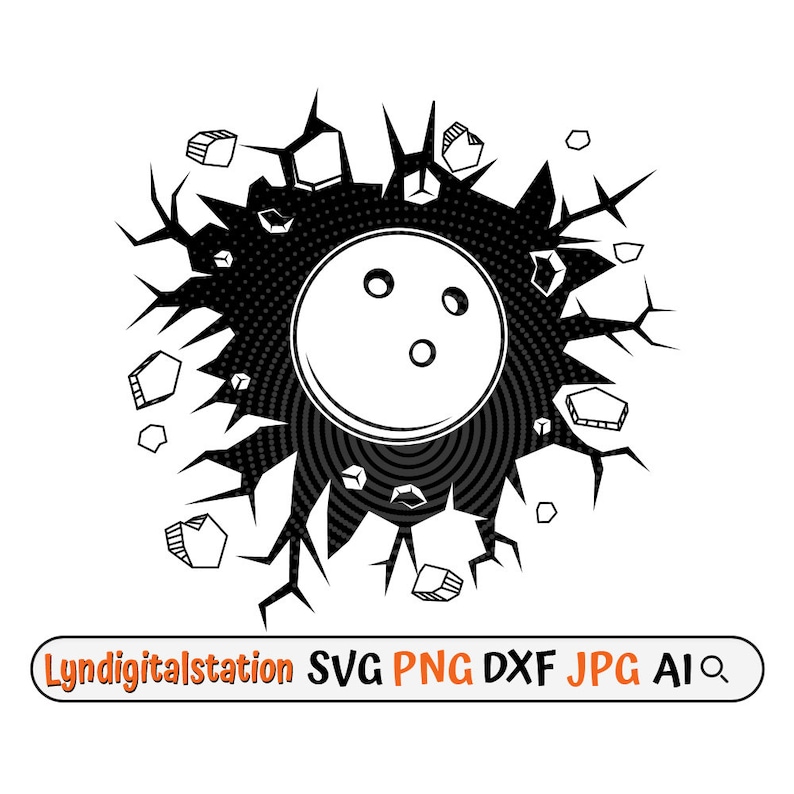 Bowling Svg Ball Smashing Wall Clipart Ball Sport Cut File - Etsy