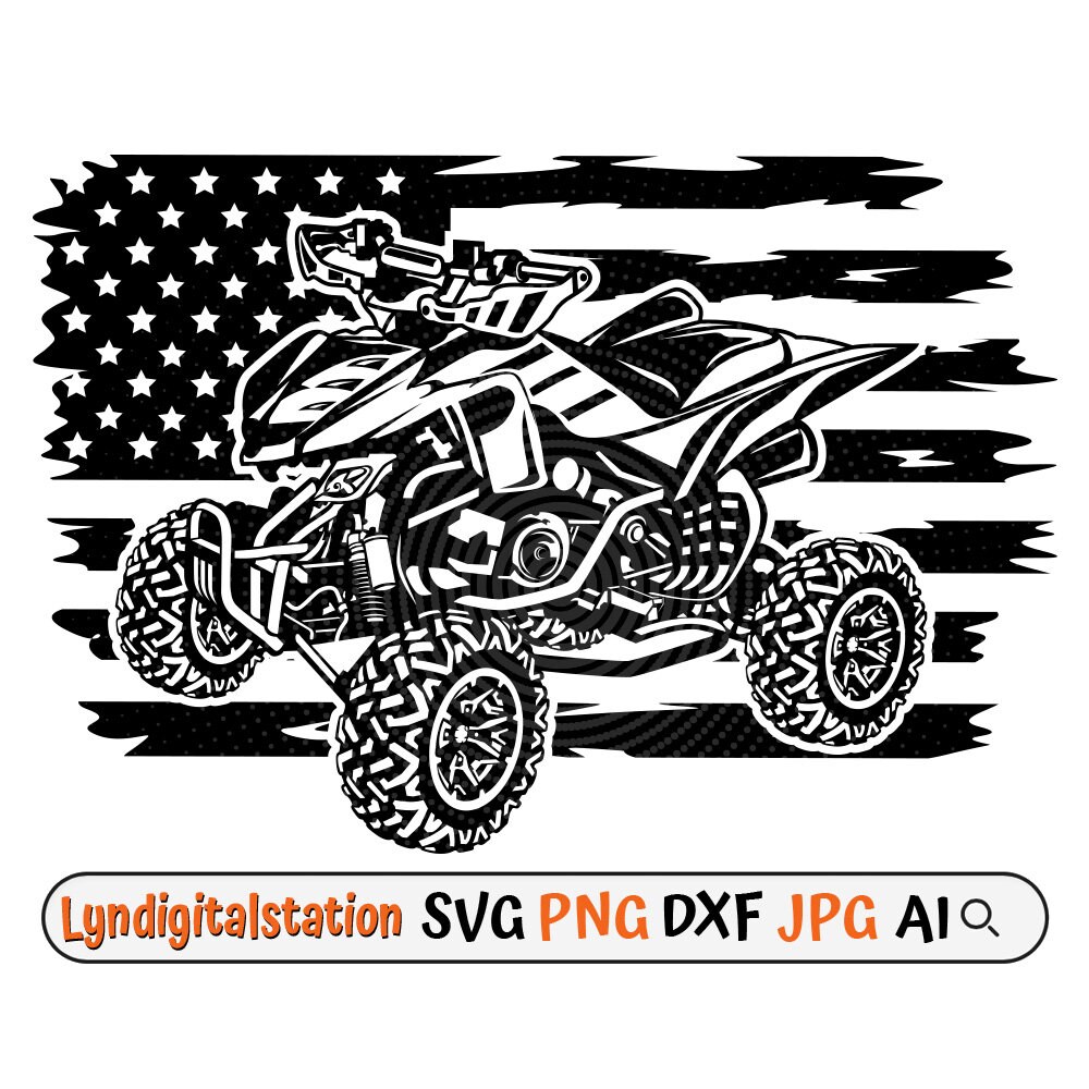 US ATV Svg | Trail Riding Clipart | Terrain Vehicle Cut File | off Road ...