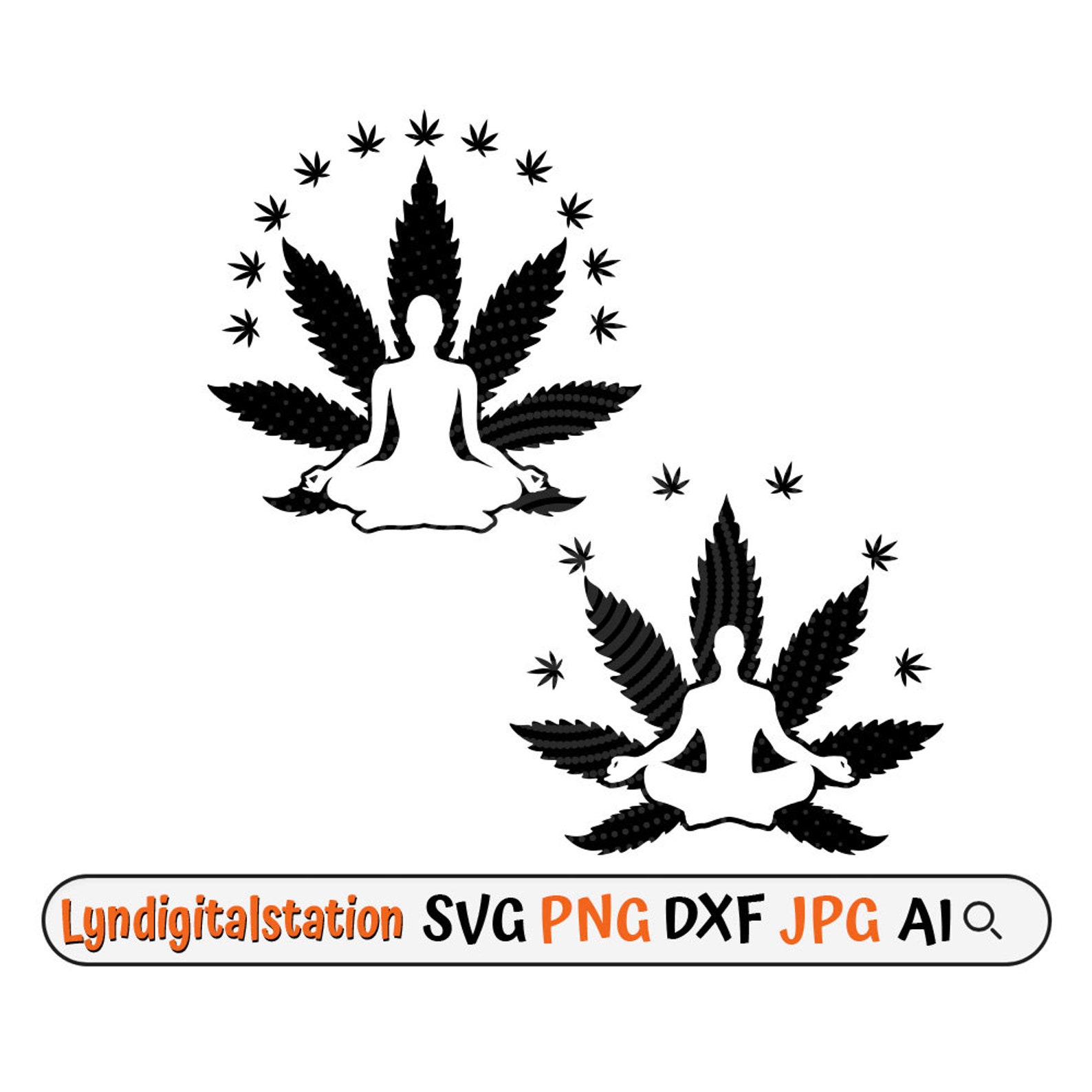 Weed Meditation Svg | Meditation High Clipart | Kush Life Cut File ...