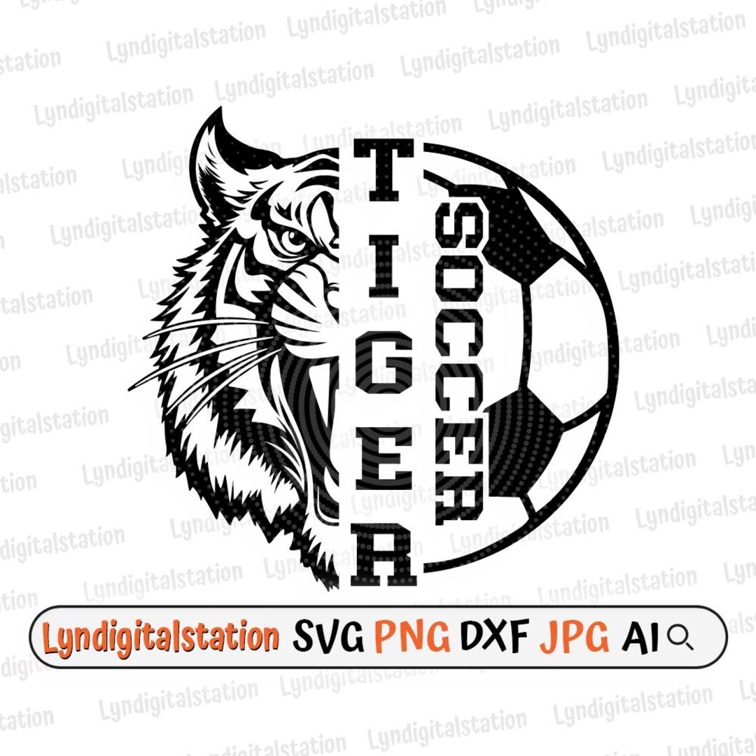 Tiger Soccer Svg | Soccer Clipart | Soccer Ball Cut File | Team Tiger ...