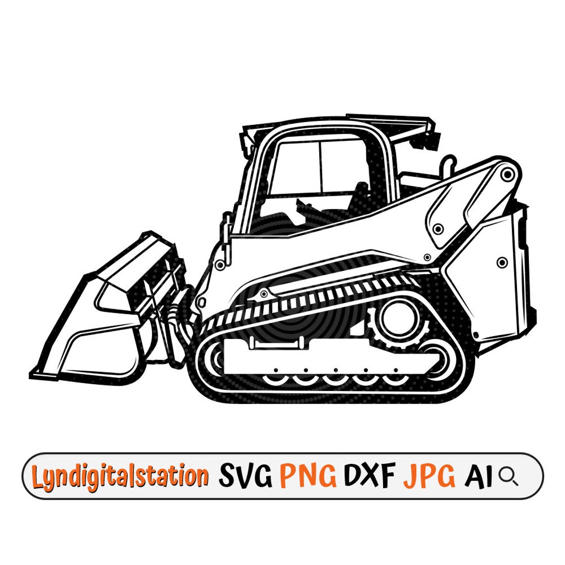 Track Skid Steer Svg Construction Vehicle Clipart Heavy - Etsy