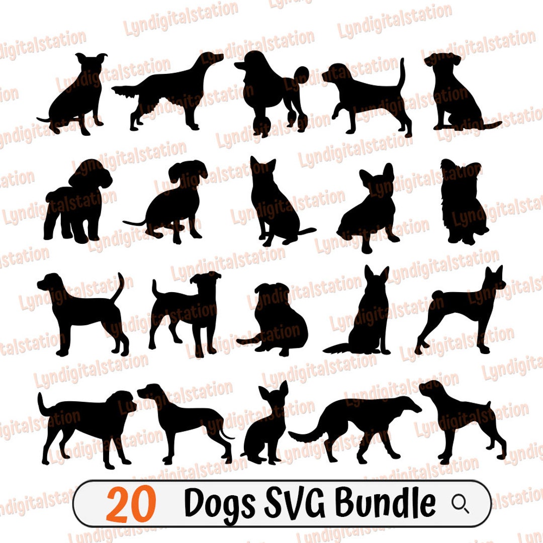 20 Dogs Bundles Svg | Smallest Dog Breed Clipart | Puppy Cut File ...