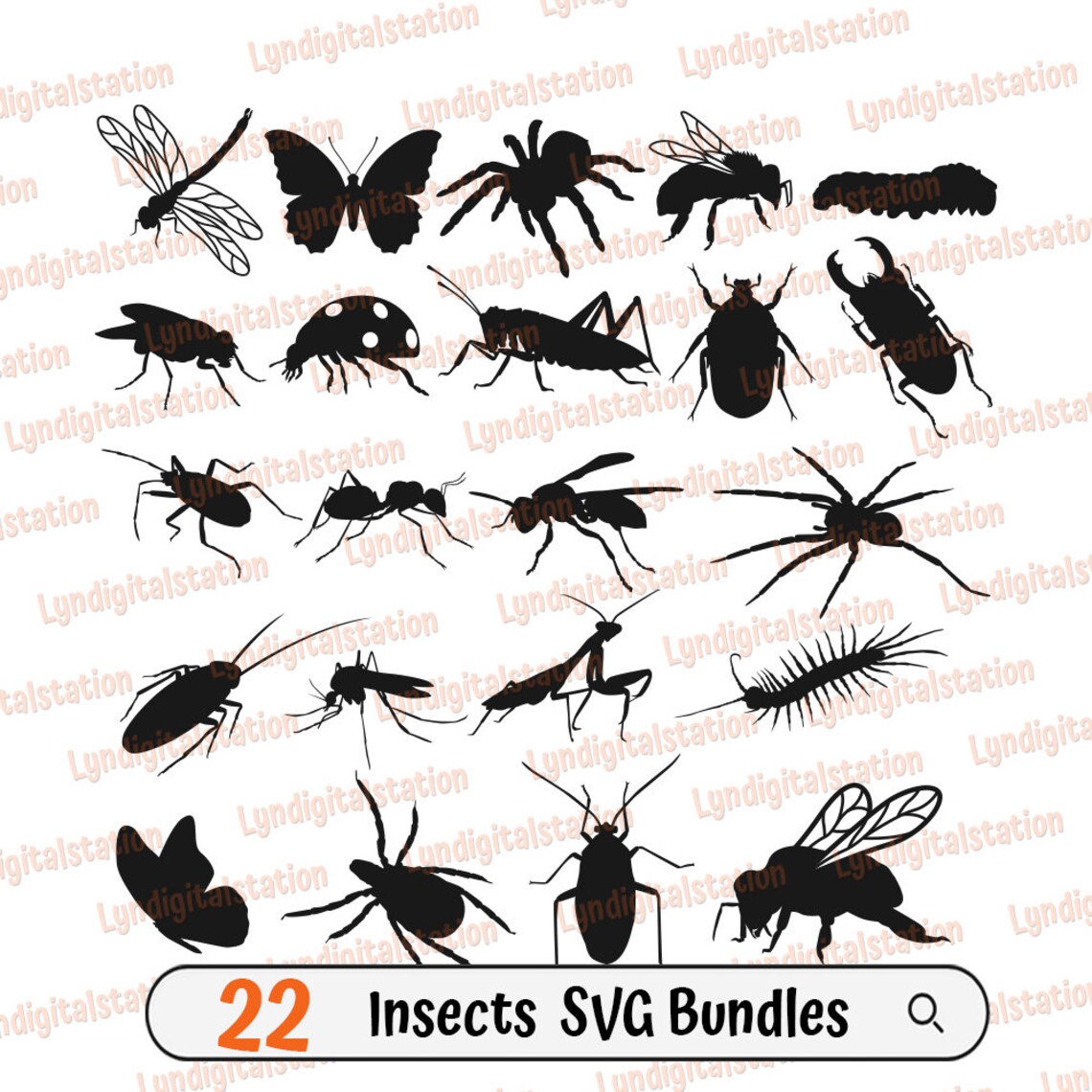 22 Insect Bundles Svg | Butterflies Clipart | Insect Cut File | Ants ...