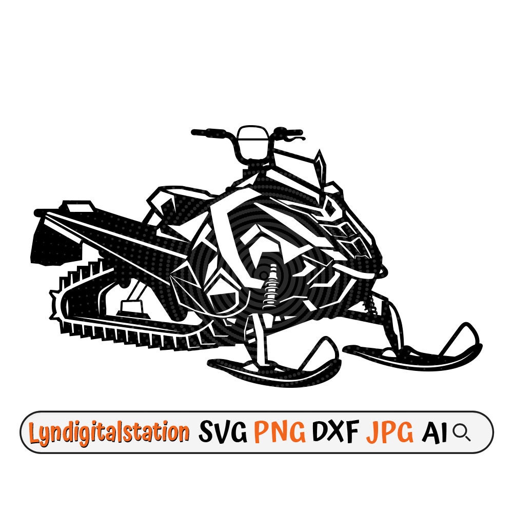 Snowmobile Svg | Ski-doo Clipart | Ski Mobile Cut File | Winter Vehicle ...