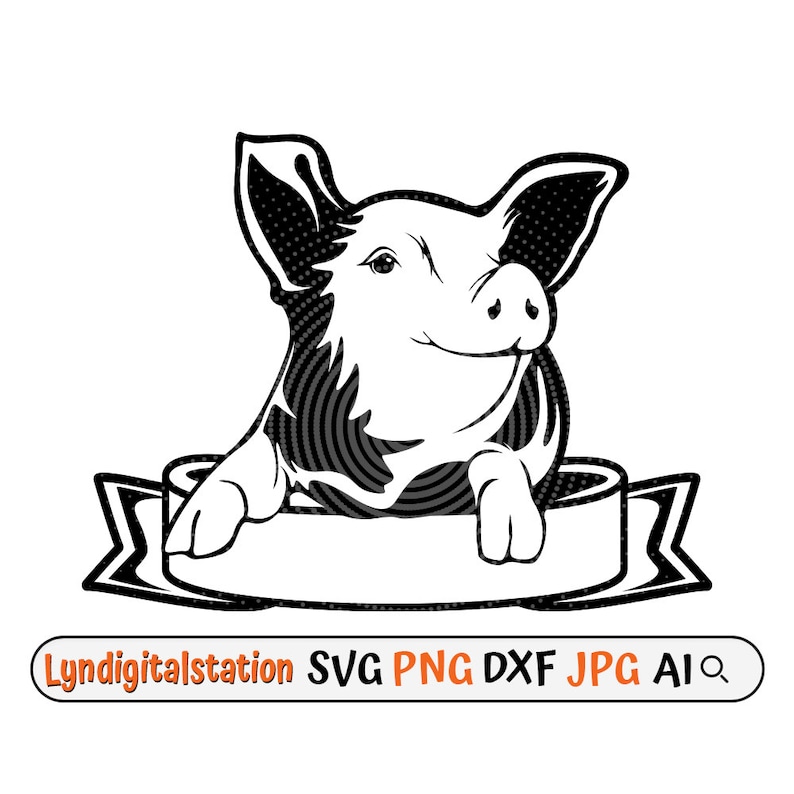 Peeking Pig Svg Pig Clipart Farm Animal Cut File Cute - Etsy