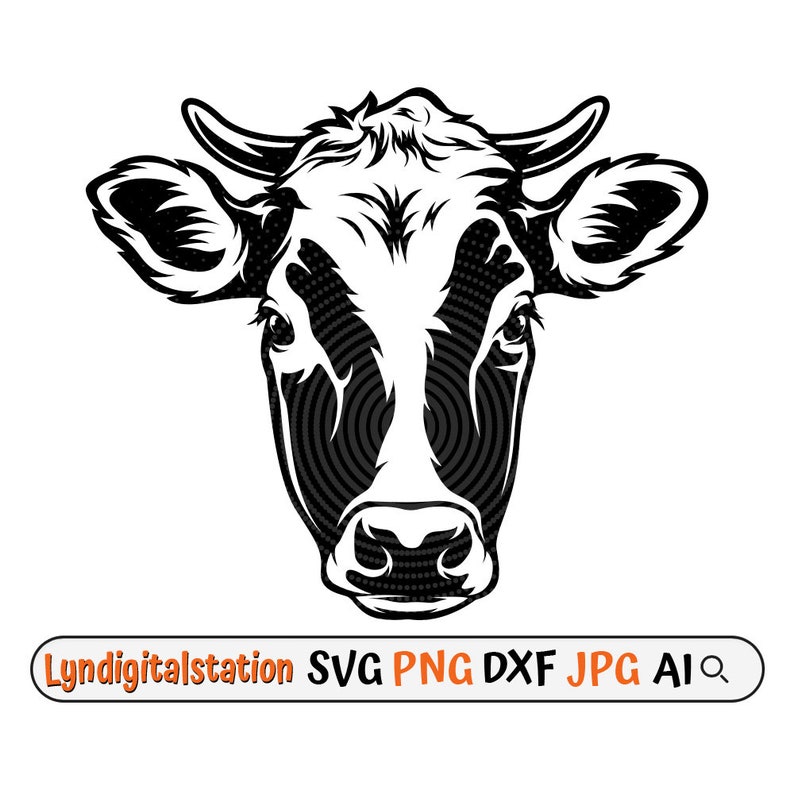 Farm Cow Svg Cow Face Clipart Domestic Animal Cut File - Etsy