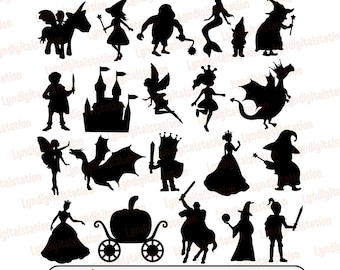 20 Castle Bundles Svg Fairytale Story Clipart Castle Cut File Kingdom ...