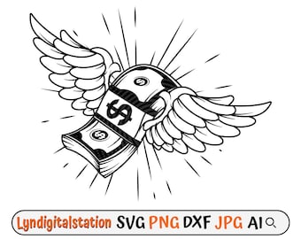 Money Wings Svg - Etsy