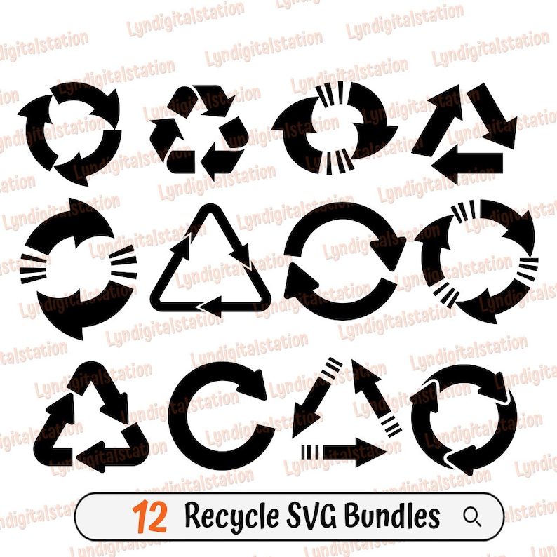 Recycle Bundles Svg Reuse Clipart Recycle Bin Cut File - Etsy