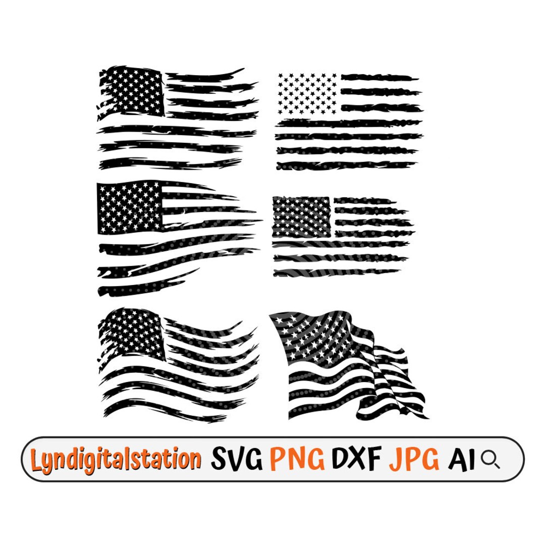 USA Flag Svg | American Flag Clipart | Distressed American Flag Cut ...
