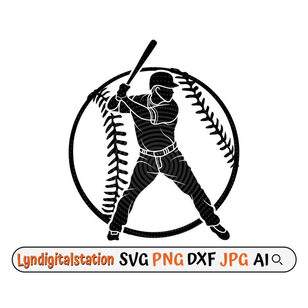 Baseball Batter Svg | Baseball Clipart | Hitter Cut File | Bat & Ball ...