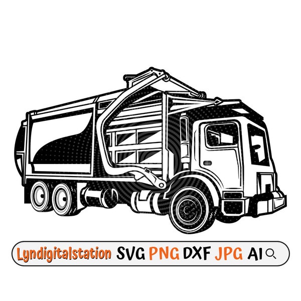 Garbage Truck Svg - Etsy
