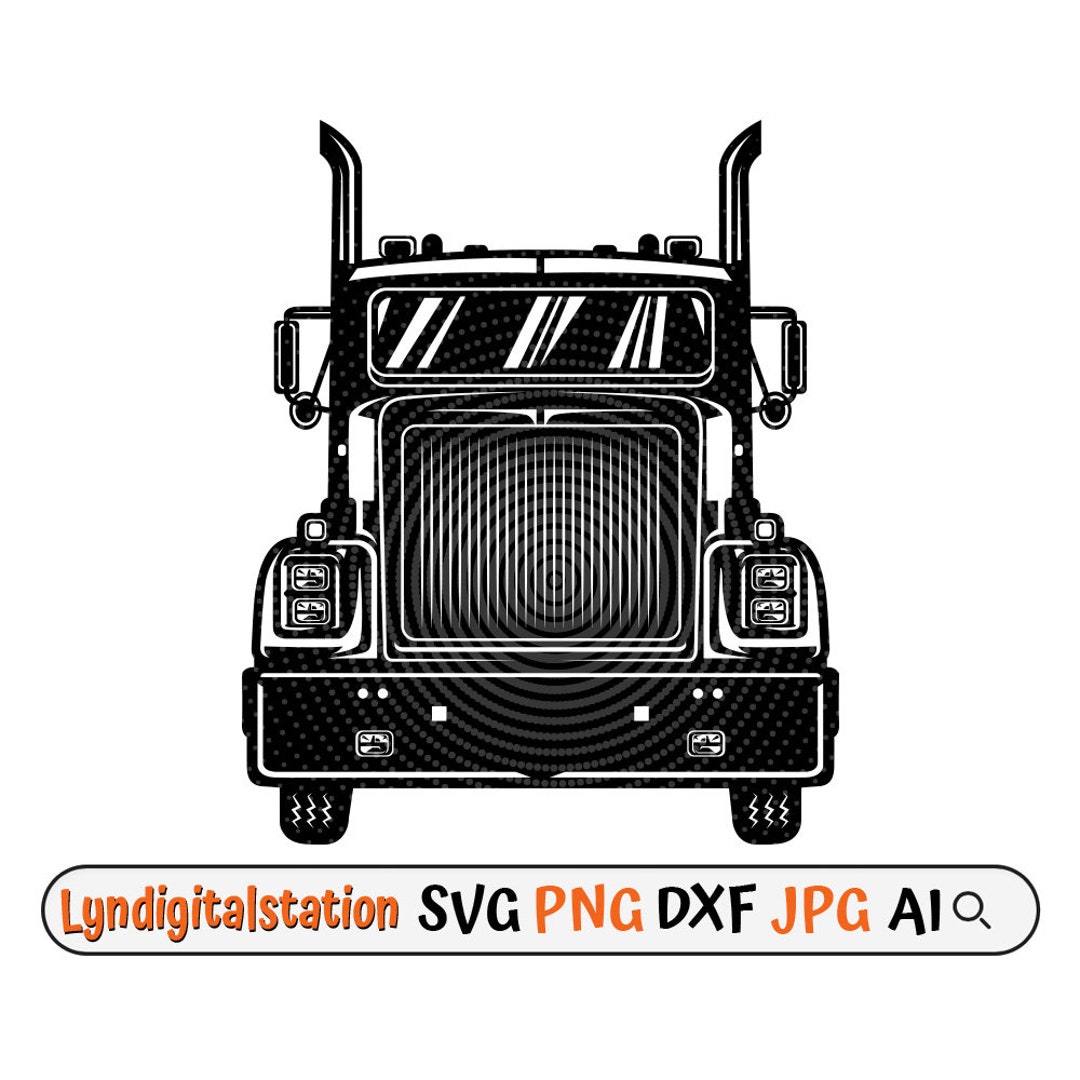 Semi Truck Svg | Trucking Vehicle Clipart | Big Trucks Cut File | 18 ...