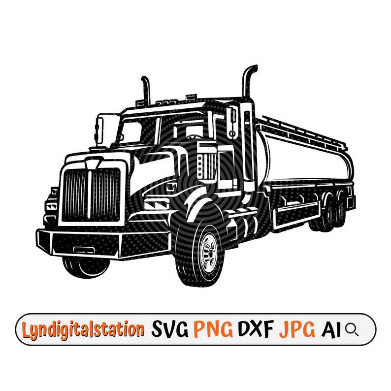 Oil Tanker Svg | Oil Truck Vehicle Clipart | Oil Tank Driver Cut File ...