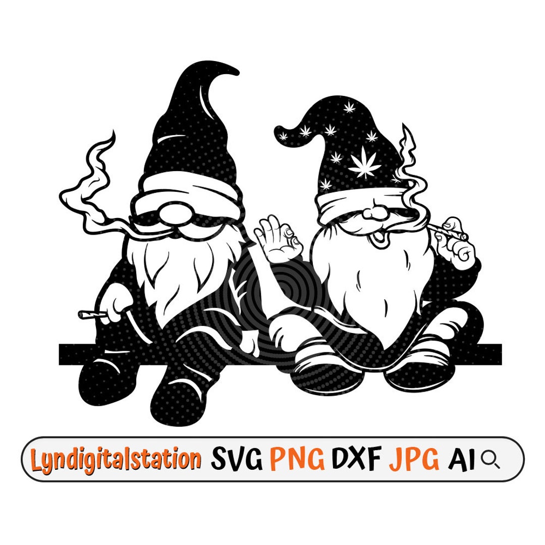 Gnomes Weed Svg | Christmas Gnomes Clipart | Garden Decor Cut File | 2 ...