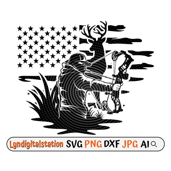 Bow Hunting Clipart Premium Vector | Traditional Hunting Wooden Bow