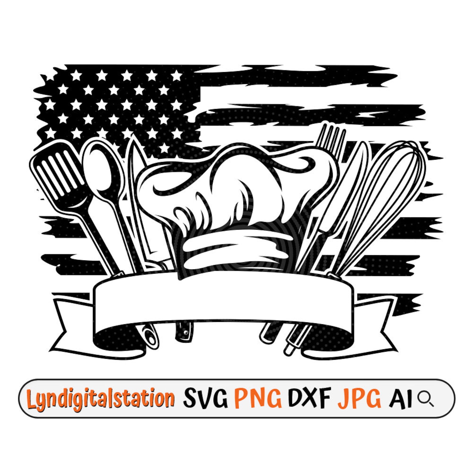US Chef Tools Svg Restaurant Clipart Cooking Utensils Cut - Etsy