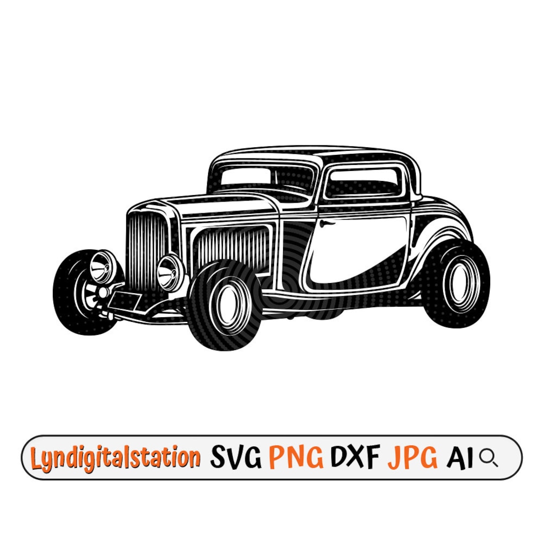 Vintage Car Svg | Vintage Car Collector Clipart | Old Vehicle Cut File ...